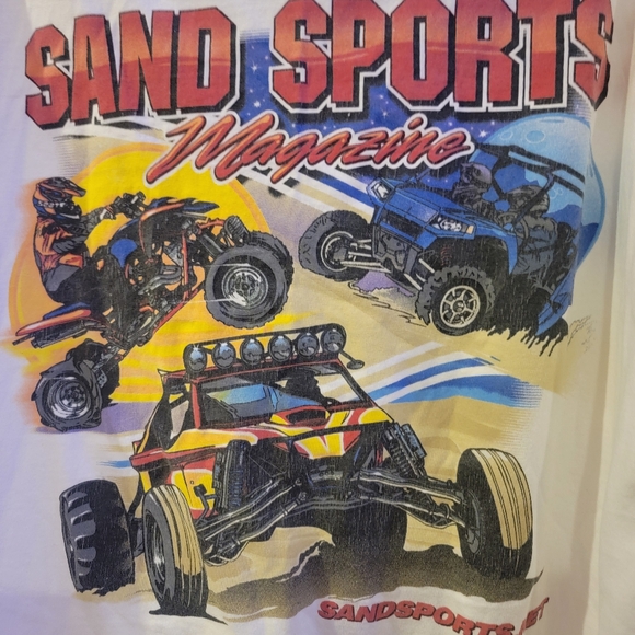 Alstyle | Shirts | Sand Sports Magazine 2 Sided Print Xl White Tee By ...